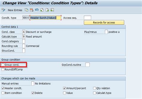 Group Condition Functionality Pricing