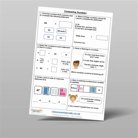 Year 3 Comparing Numbers Prior Learning Resource Classroom Secrets
