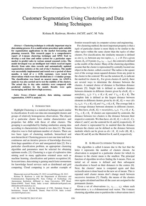 Pdf Customer Segmentation Using Clustering And Data Mining Techniques