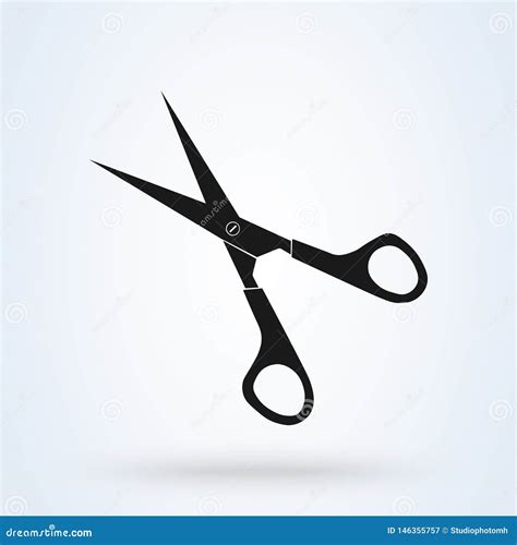 Scissors Symbolsvektorillustrationen Klipp Begreppet Med Ppen Sax Vektor Illustrationer