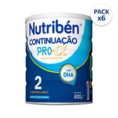 Nutribén Continuation Pro Alfa 2 800g Pack 6 Unidades