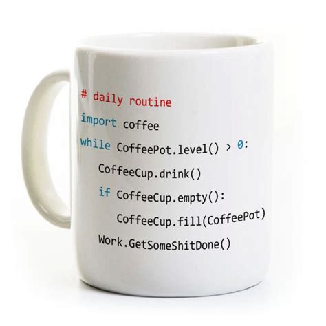 Python Program Coffee Mugtea Cup Computer Science Etsy
