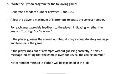 Solved Write The Python Program For The Following
