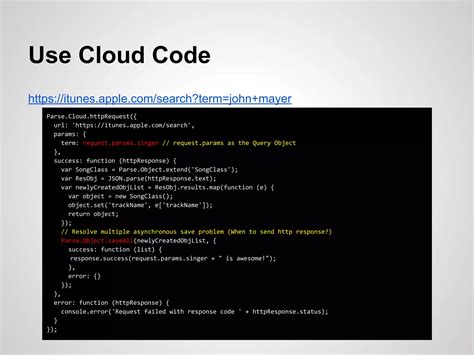 Parse Cloud Code Ppt