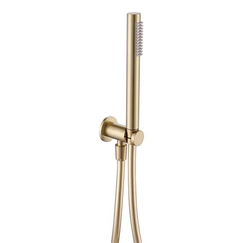 Triple Control Brushed Brass Round Concealed Thermostatic Shower Mixer