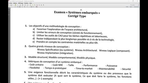 Corrigé Type Examen Système Embarqué Pour M2 Esem Youtube