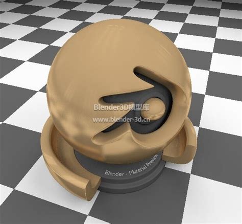 黄金贴图 Blender材质球纹理贴图模型下载 Blender3d模型库