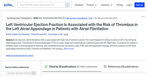 Left Ventricular Ejection Fraction Is Associated With The Risk Of Thrombus In The Left Atrial