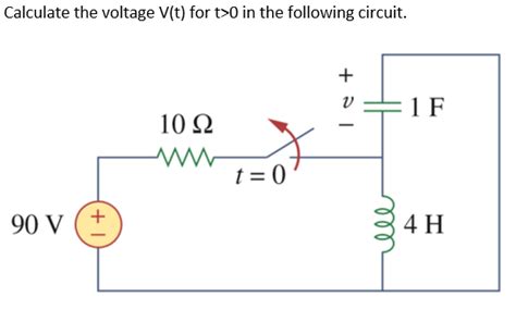 Solved Calculate The Voltage V T For T In The Following Chegg Com