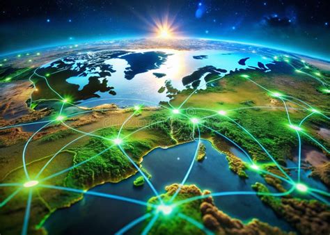 Interactive Digital Landscape Map Exploring Global Connectivity And