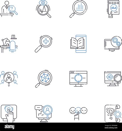 Experimentation Line Icons Collection Hypothesis Methodology Analysis Control Data Results