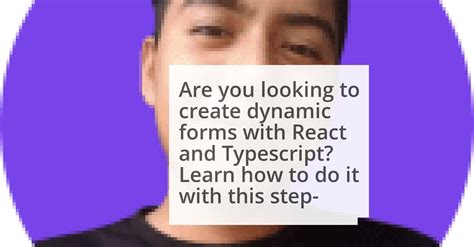 React Jobs On Linkedin Dynamic Forms With React Hook Form 📝