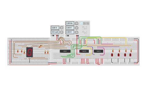 Circuit Design 4 Bit Ripple Counter Using Jk Flipflop Tinkercad