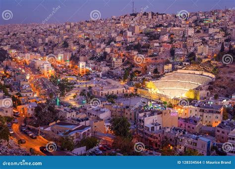 Amman Jordan Middle East Sunset Cityscape Editorial Stock Image Image