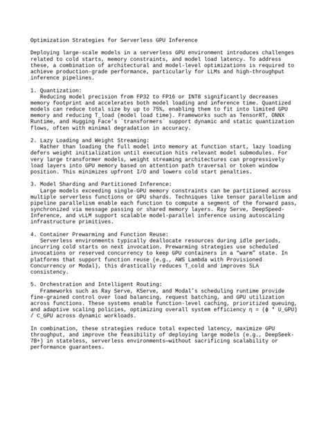 Optimization Strategies Serverless Gpu Pdf Graphics Processing Unit