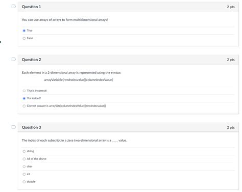 Solved You Can Use Arrays Of Arrays To Form Multidimensional