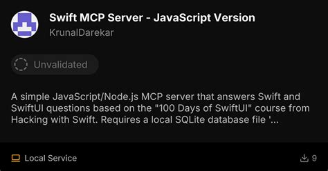 Swift Mcp Server Javascript Versio · Lobehub