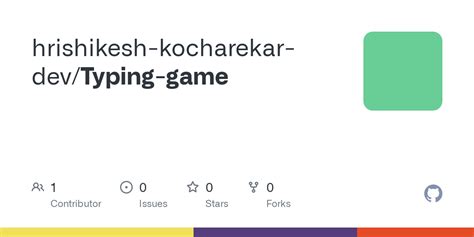 Github Hrishikesh Kocharekar Dev Typing Game