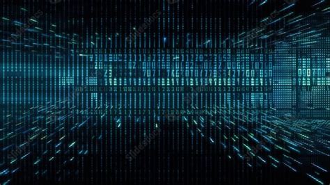 Exploring Computer Data Technology Through Motion 3d Illustration Of Binary Data Screen For