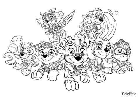 Щенячий патруль раскраски формата А4 распечатать