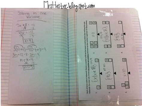 Mrs Hester S Classroom Solving In One Variable
