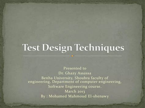 Test Design Techniques Pptx
