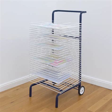 30 Shelf Mobile Art Drying Rack Mobile Drying Rack Double Sided Art Drying Rack Large Art Drying