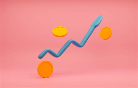 성장주 차트 통계 시간이 지남에 따라 자산 성장 긍정적 인 추세 세계 경제의 성장 라일락 배경에 3d 렌더링 그림 0명에 대한