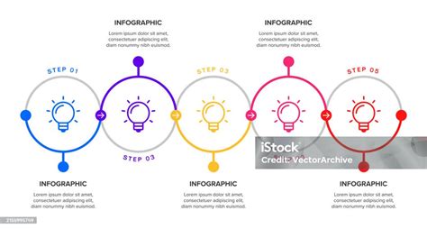 Infographic Vector Timeline Infographic Design Template With 5 Steps Or Options Creative 5step