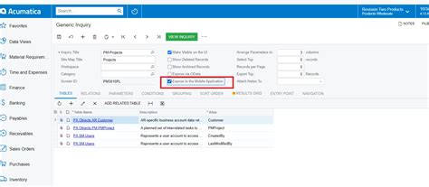 How To Link Project Gi To Project Screen In Acumatica Mob Community