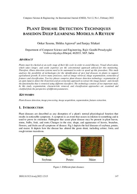 Pdf Plant Disease Detection Techniques Based On Deep Learning Models A Review