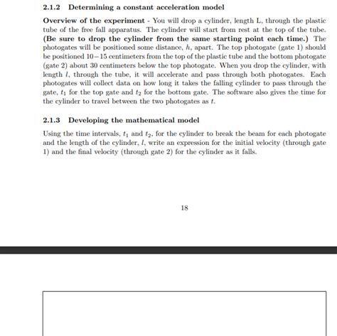 212 Determining A Constant Acceleration Model