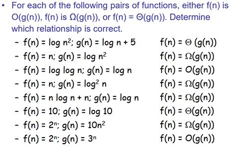 Solved For Each Of The Following Pairs Of Functions Either Chegg Com