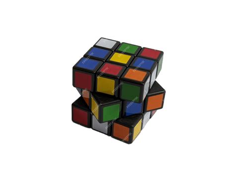 Premium Photo Unsolved Rubiks Cubes On Isolated Background