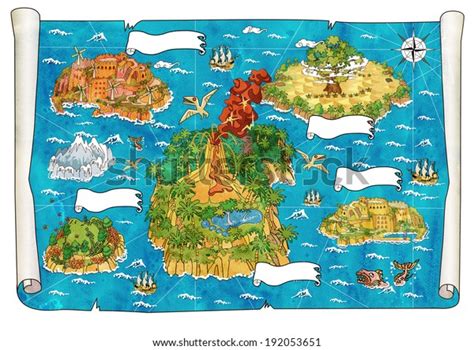 Map Treasure Island Stock Illustration 192053651