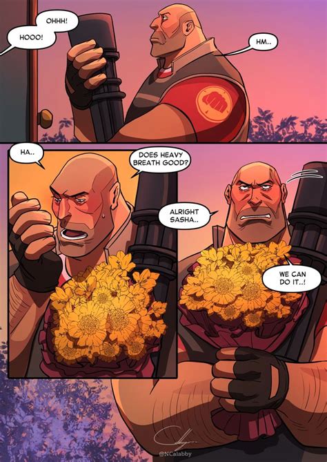 Tf2 Comic Art Tf2 Flower Heavy Tf2 Comic Medic And Heavy