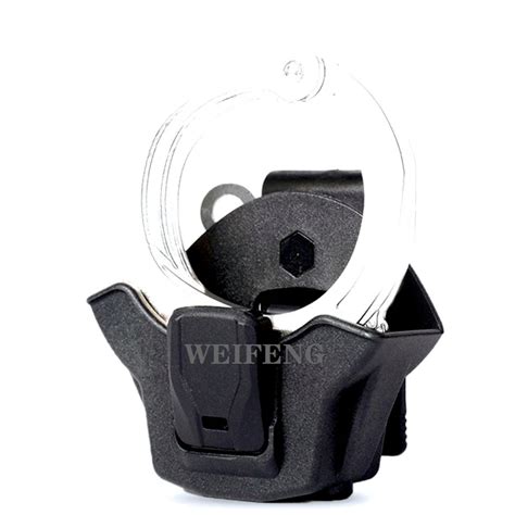 전술 Molle Pa66 수갑 홀스터 케이스 경찰 걸쇠 커버 허리 파우치 오픈 탑 군사 사냥 티몬