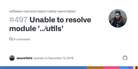 Unable To Resolve Module Utils · Issue 497 · Software Mansion React Native Reanimated · Github