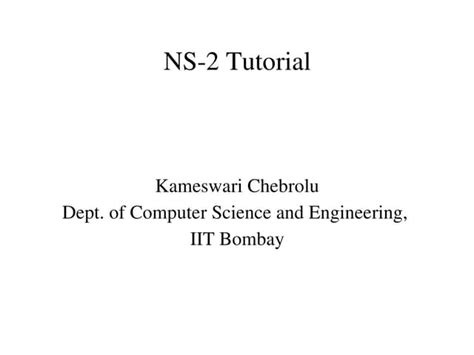 Ns Tutorial Ppt