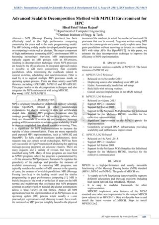 Advanced Scalable Decomposition Method With MPICH Environment For HPC PDF