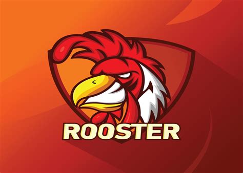 Vector Gallo Dibujos Animados Mascota Logo 22573767 Vector En Vecteezy