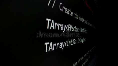 Closeup Macro Shot Movement Of Coding Script Moving Across Led Screen Stock Video Video Of