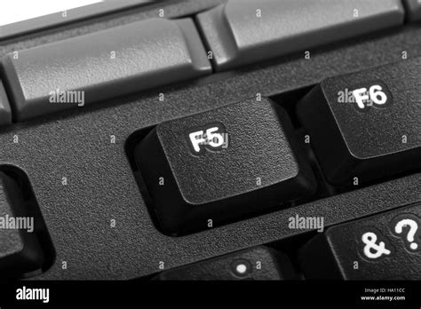 Electronic Collection Detail Black Computer Keyboard With Key F5 Stock Photo Alamy