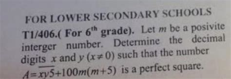Request Let M Be A Positive Integer Number Determine The Decimal