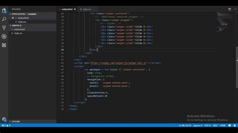 Slider Or Carousel Using Html Css And Swiper Js Youtube