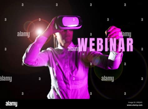 Text Sign Showing Webinar Word Written On Engaging Online Event Where A Speaker Deliver A