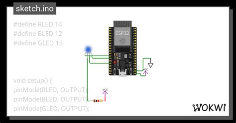 Rgb Light Wokwi ESP32 STM32 Arduino Simulator