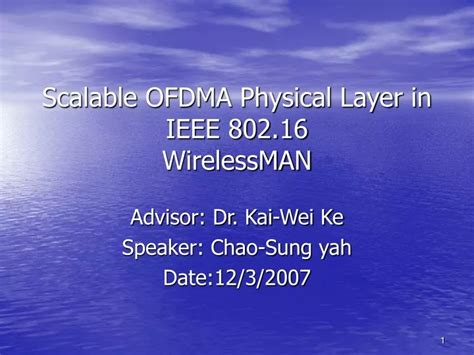 Ppt Scalable Ofdma Physical Layer In Ieee 802 16 Wirelessman Powerpoint Presentation Id 9320925
