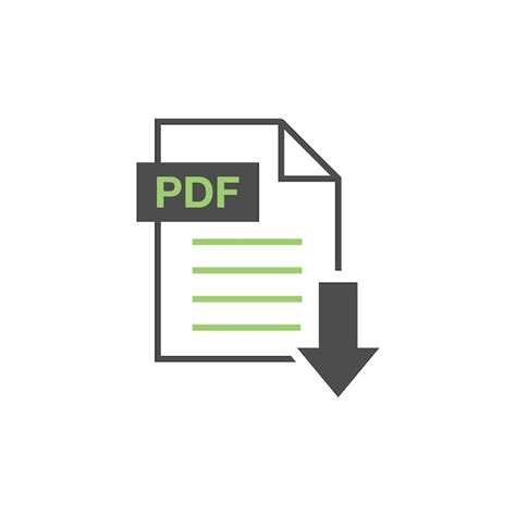 premium vector pdf document download icon vector template