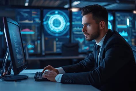 Premium Photo Ethical Hacker In Suit Penetration Tester Testing Computer Systems Networks Or